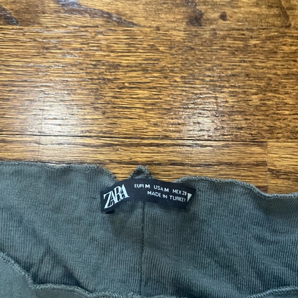 Zara | Tops | Zara Olive Green Top | Poshmark
